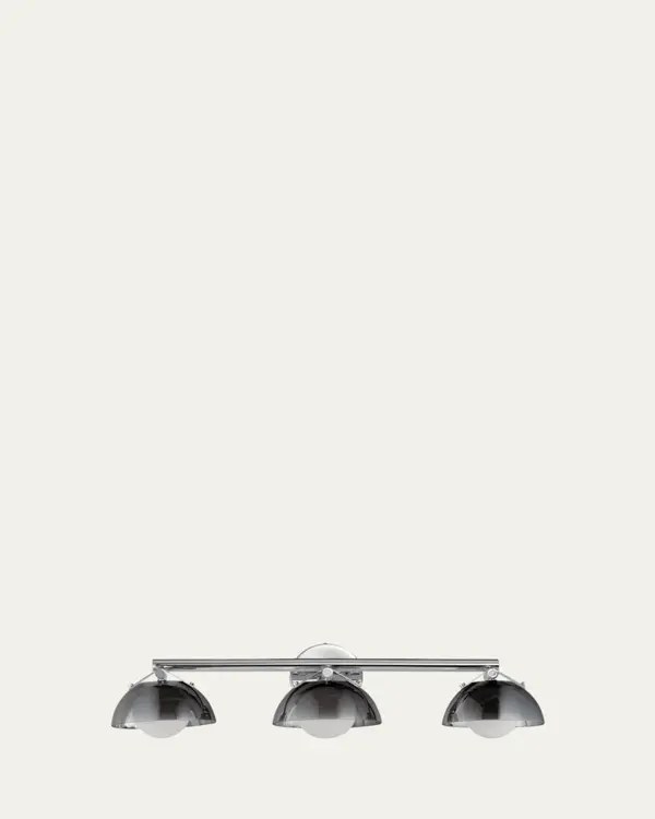 Studio M Mat Sanders Design From Domain 3-light Wall Sconce Smoke/brass - Polished Chrome