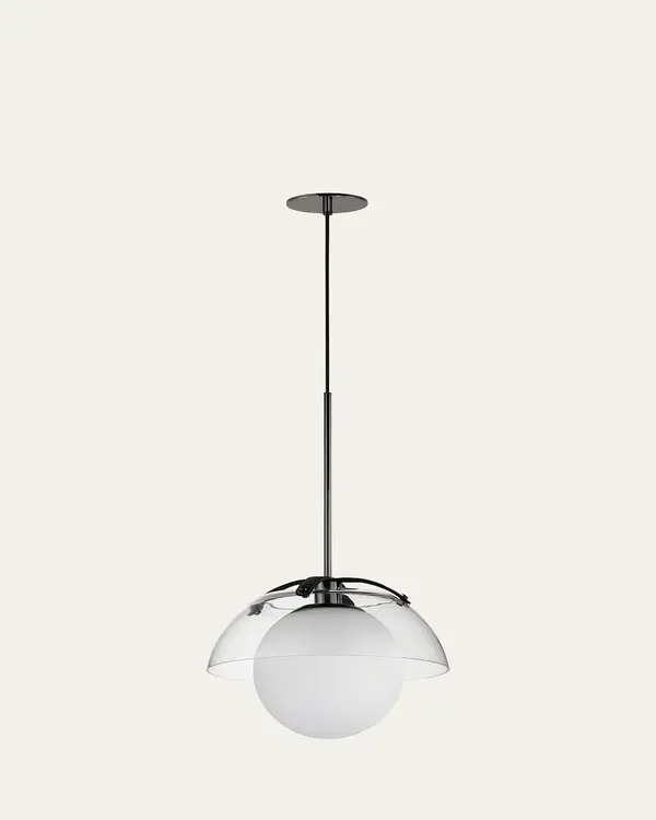 Studio M Mat Sanders Design From Domain 14" Pendant Clear/black Nickel