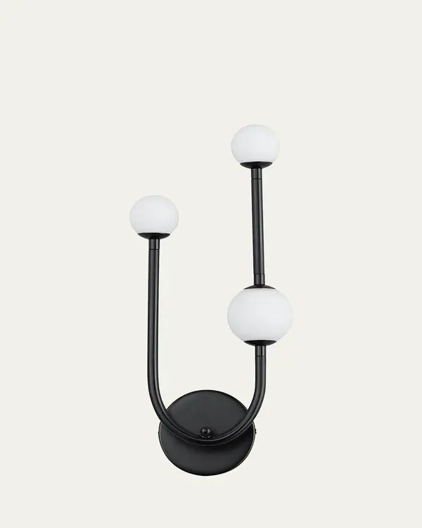 Studio M Nina Magon Design From Alina 3-light Led Wall Sconce - Black