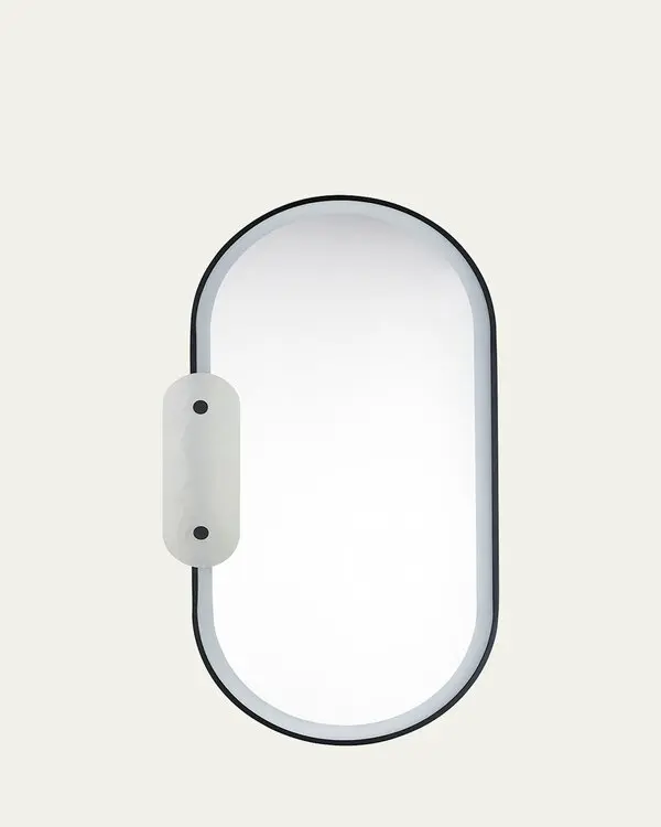 Studio M Nina Magon Design From Stonewall White Alabaster Led Mirror