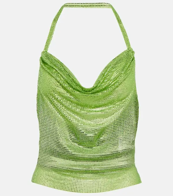 Giuseppe Di Morabito Crystal-embellished Halterneck Top - Green