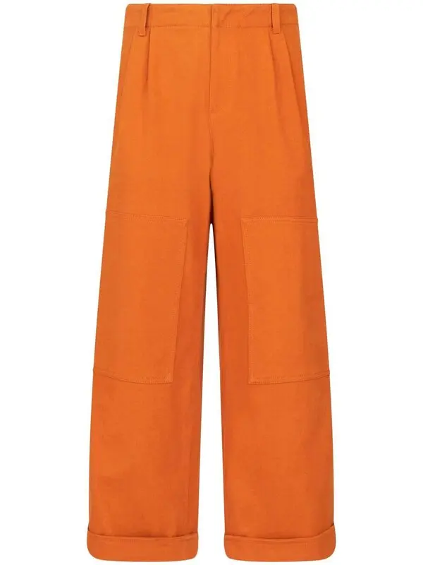 Etro Wide-leg Cropped Trousers - Orange