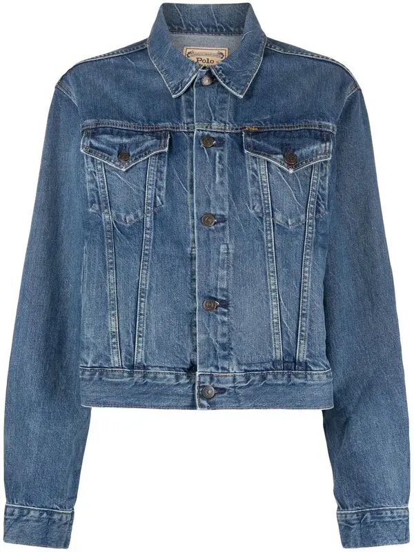 Ralph Lauren Cropped Denim Jacket - Blue