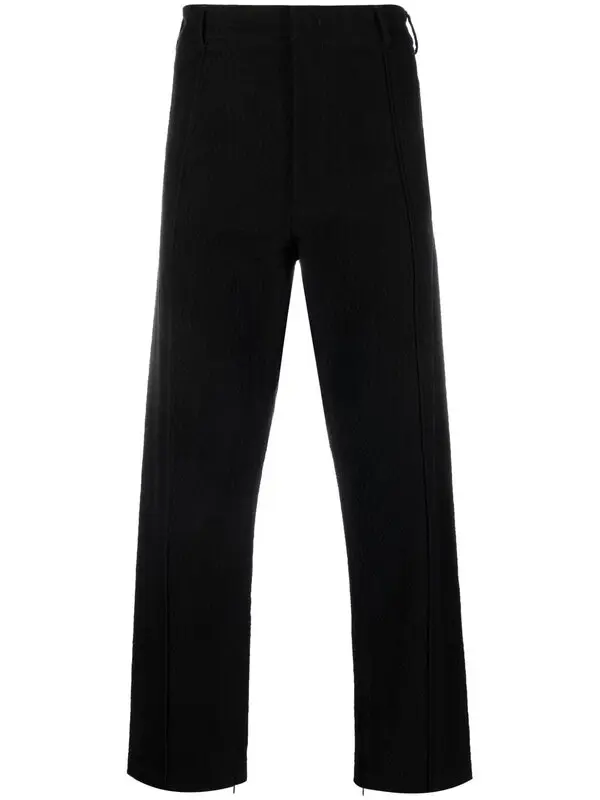 424 Textured Straight Leg Trousers - Black