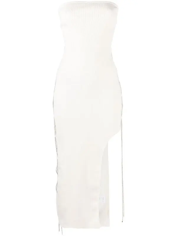 Giuseppe Di Morabito Lace-up Midi Dress - White