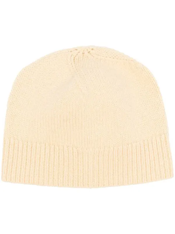 JIL SANDER Chunky-knit Cashmere Beanie - Yellow