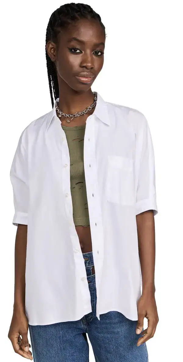 R13 Oversized Boxy Button Up Shirt - One-color | Editorialist