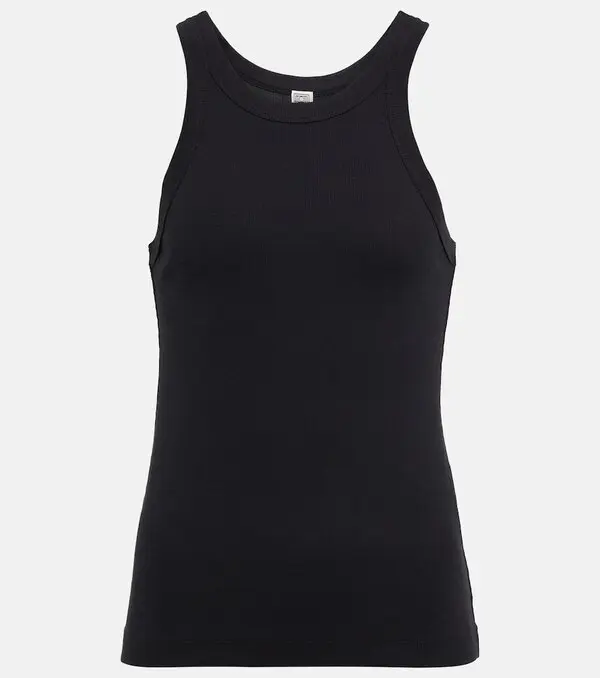 TOTÊME Cotton-blend Jersey Tank Top - Black