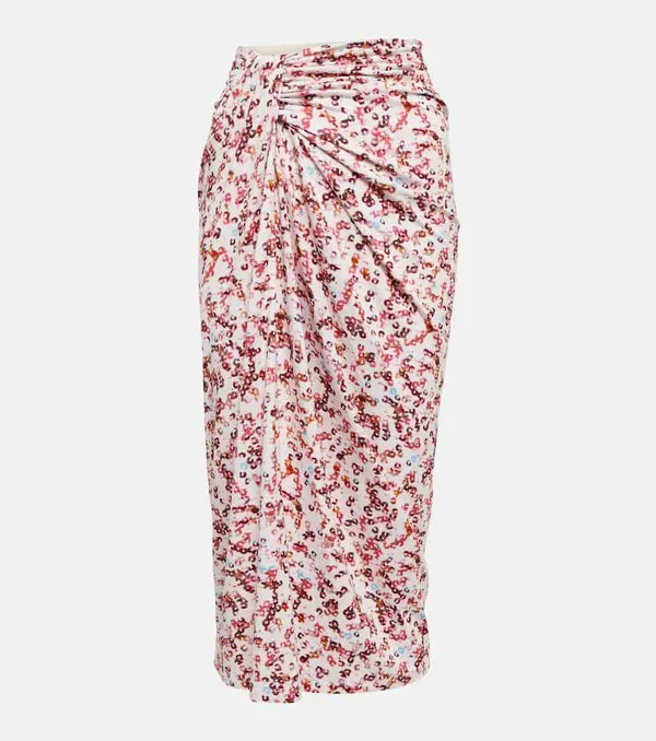 MARANT ETOILE Jeldia Printed Jersey Midi Skirt - Multicoloured