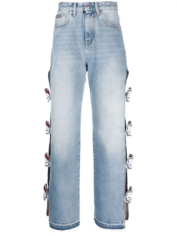Gcds X Hello Kitty Cut-out Jeans