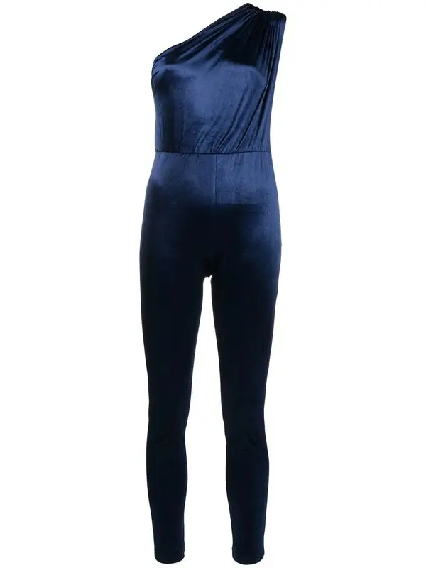 Atlein Velvet One-shoulder Jumpsuit