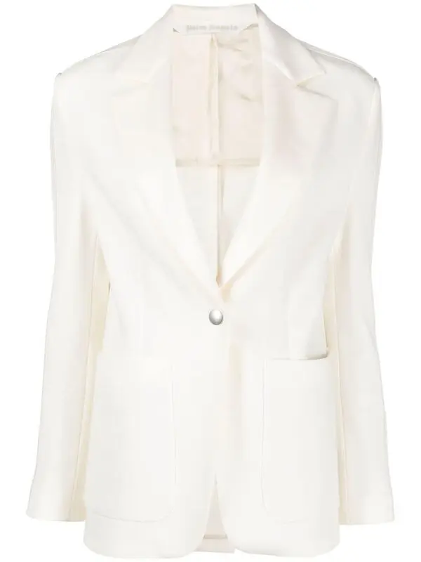 Palm Angels Side-stripe Blazer - White