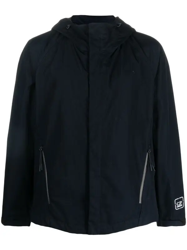 C.P. COMPANY Logo-patch Zipped Hooded Jacket