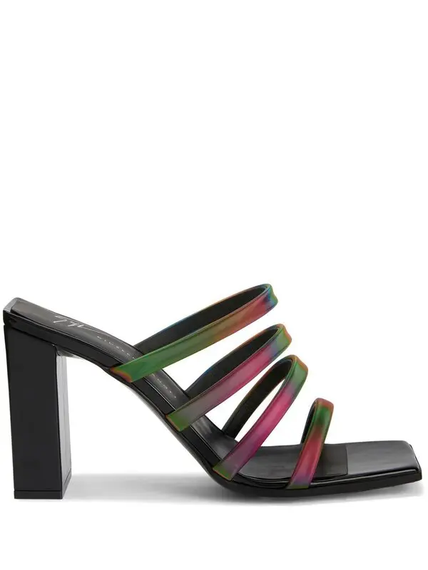 GIUSEPPE ZANOTTI 85mm Shangay Mules - Multicolour