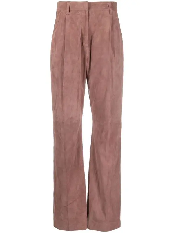 Brunello Cucinelli Loose Leather Trousers
