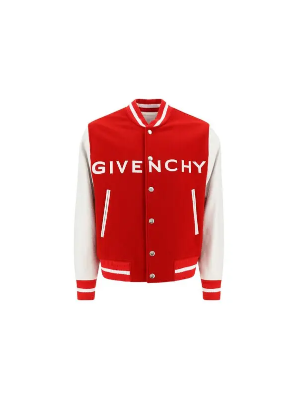 Givenchy Varsity College Jacket - White/red | Editorialist