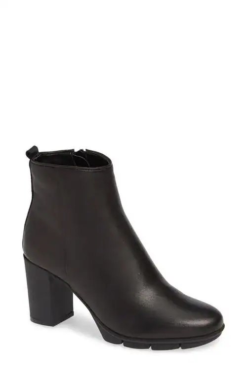 The Flexx Citi Fied Zip Bootie - Black Leather | Editorialist