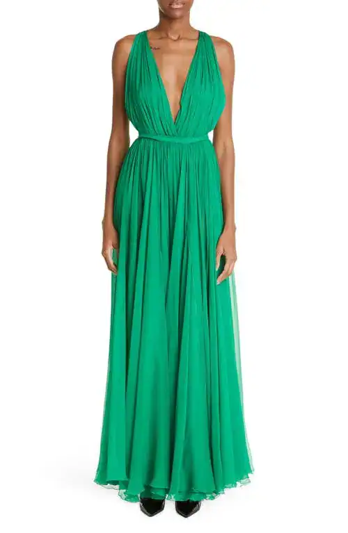 slim fit dress slacks BABARONI Lace Emerald Bridesmaid Dresses Illusion Floor-length Cap Sleeve  Lace A-line main image 1