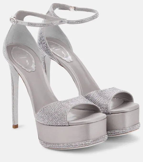 Rene Caovilla Embellished Platform Sandals