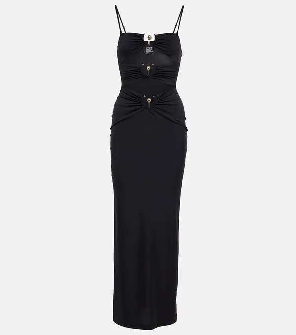Christopher Esber Pierced Orbit Maxi Dress - Black
