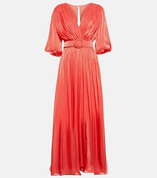 Costarellos Brennie Georgette Midi Dress - Pink