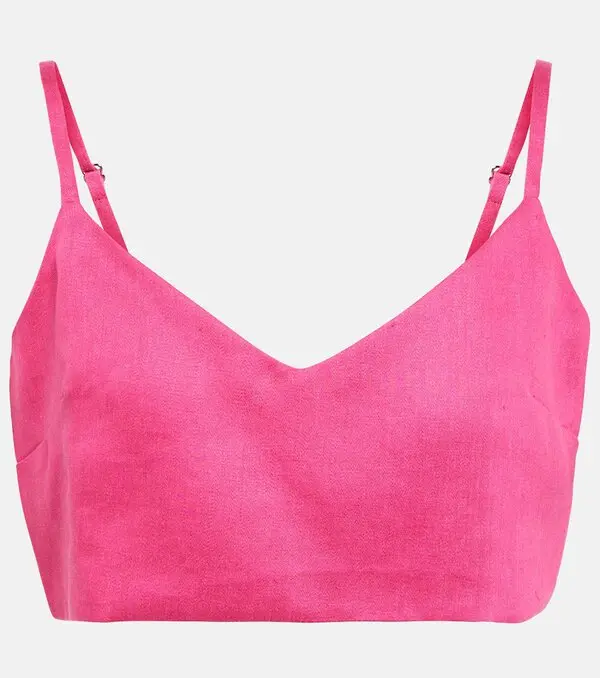 【Asceno】 Ezraリネンブラレット Asceno Ezra Linen Bra Top - Pink - 70% Off | Editorialist