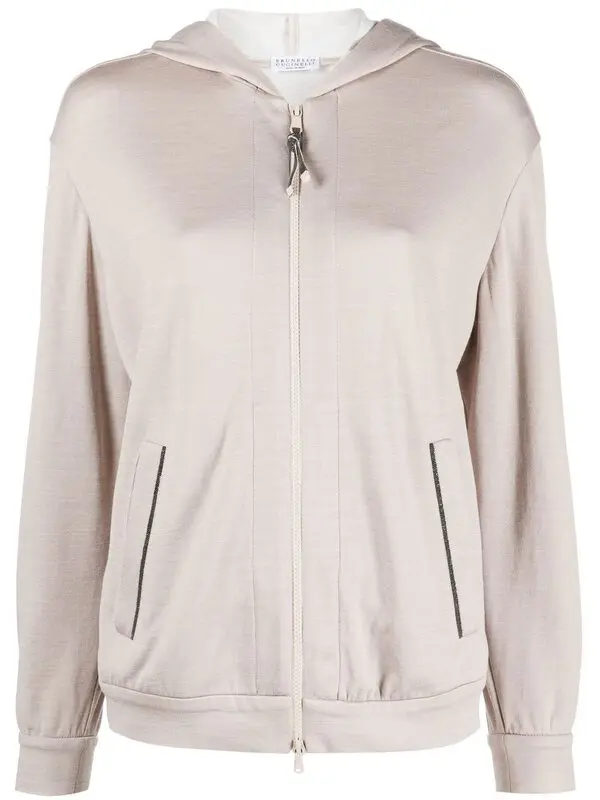 Brunello Cucinelli Jersey-knit Zipped Hoodie