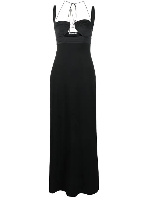 Anna October Cut-Out Trap-Detail Maxi Dre In Black - 46% Off | Editorialist