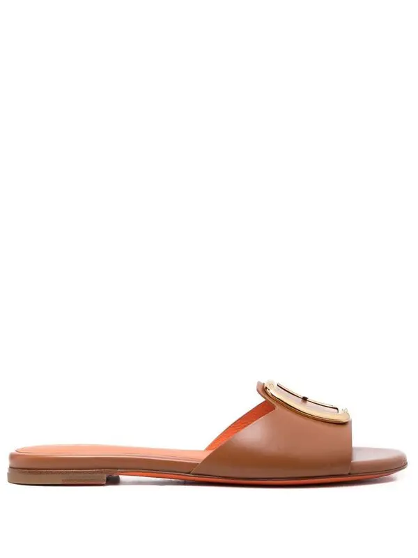 Santoni Buckle-detail Flat Sandals