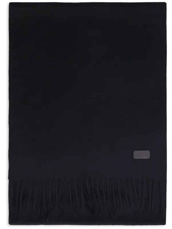 Saint Laurent Logo-patch Cashmere Scarf