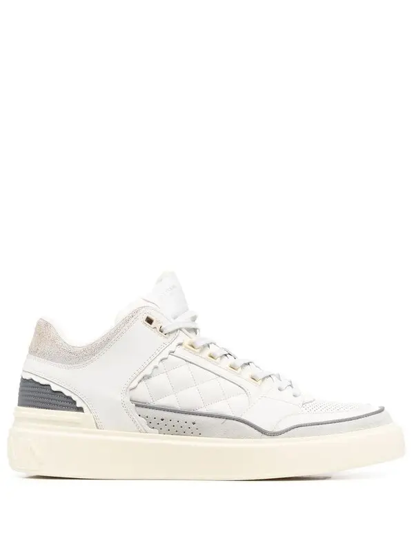 Balmain B-court Leather Sneakers - White