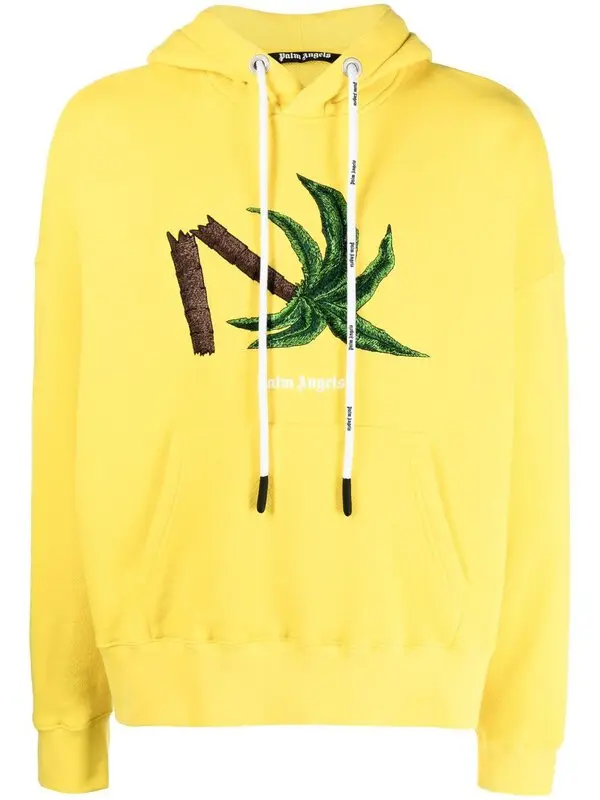Palm Angels Broken Palm Hoodie - Yellow