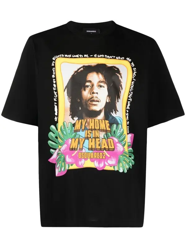 Dsquared2 Graphic-print Crew-neck T-shirt - Black