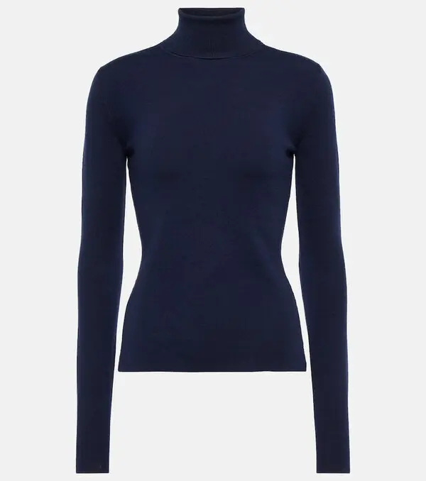 Gabriela Hearst May Wool, Silk, And Cashmere Turtleneck Sweater - Blue