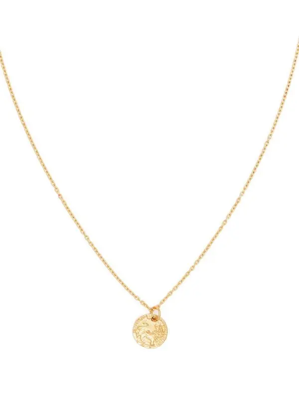 ALIGHIERI Baby Lion Cub Coin Pendant Necklace - Gold