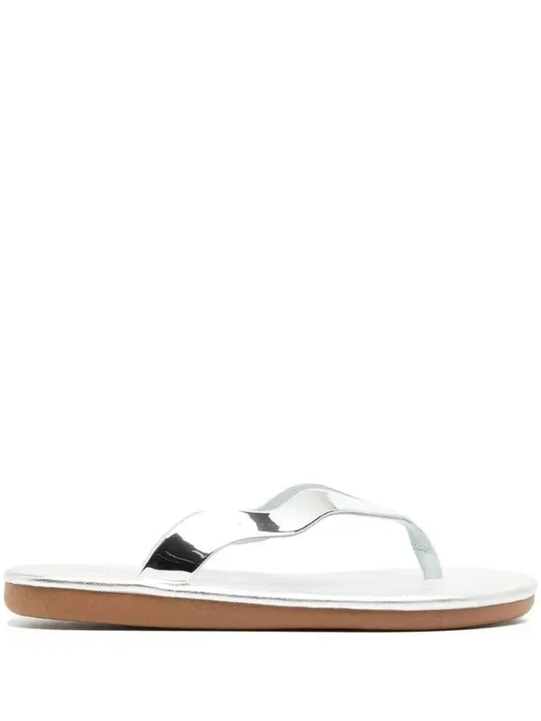 ANCIENT GREEK SANDALS Laconia Leather Sandals - Silver