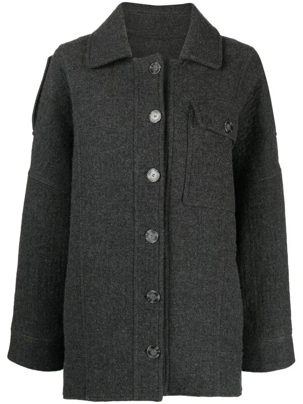 0711 TBILISI Oversized Wool-blend Shirt Jacket