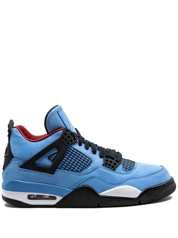 JORDAN X Travis Scott Air 4 Retro Cactus Jack Sneakers - Blue