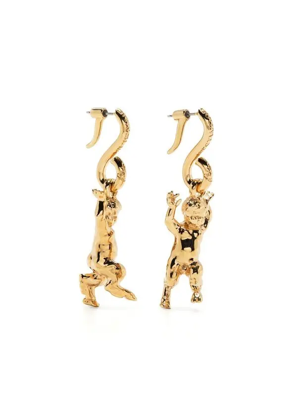 Vivienne Westwood Anglo Satyr Drop Earrings - Gold | Editorialist 