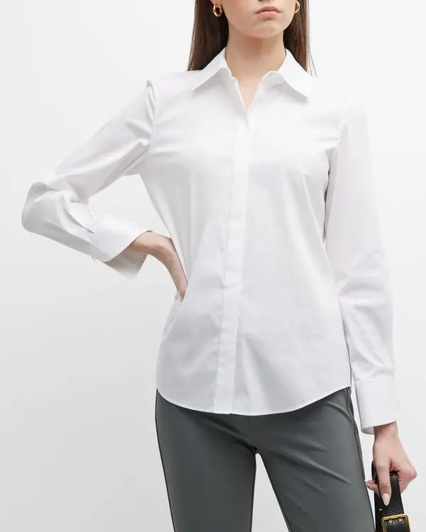 Lafayette 148 New York Wright Cotton-blend Shirt