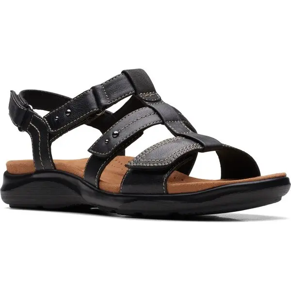 Clarks Kitly Step Sandal - Black/black