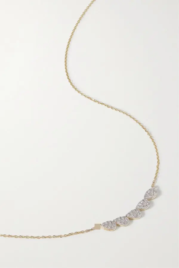 Buy STONE AND STRAND Dewdrop 10-karat Diamond Necklace - Gold At 30% ...