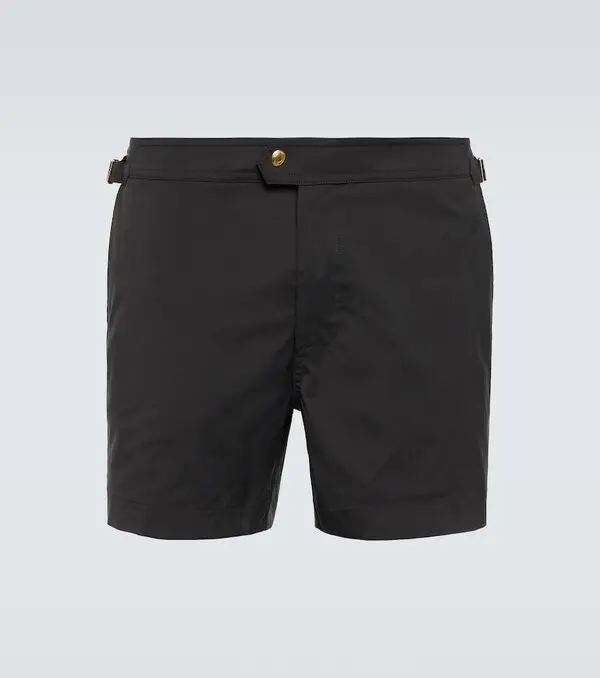 TOM FORD Side-buckle Swim Trunks - Black