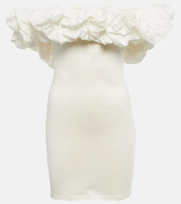 Alexandre Vauthier Off-shoulder Ruffle-trimmed Minidress
