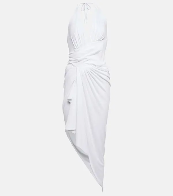 Alexandre Vauthier Asymmetrical Halterneck Midi Dress