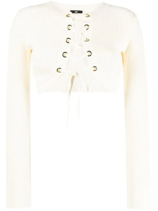 Elisabetta Franchi Lace-up Cardigan