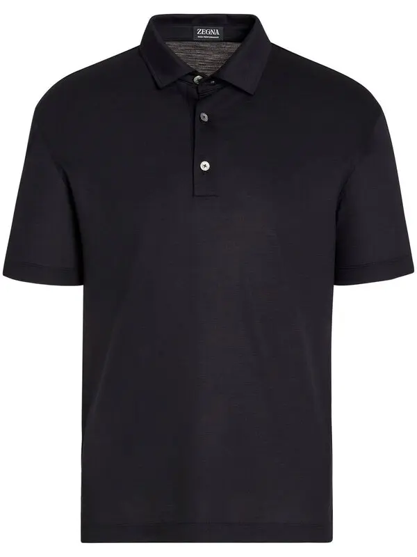 Zegna High Performance Wool Polo Shirt - Blue