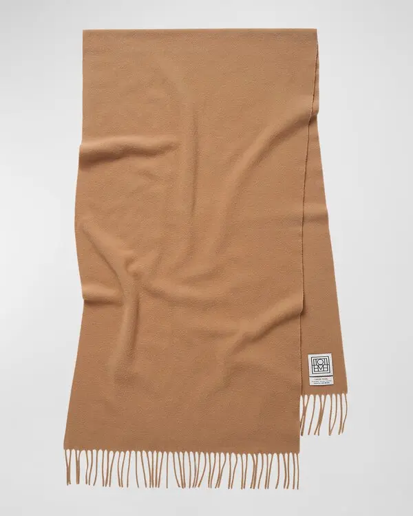 TOTÊME Classic Virgin Wool Scarf - Camel
