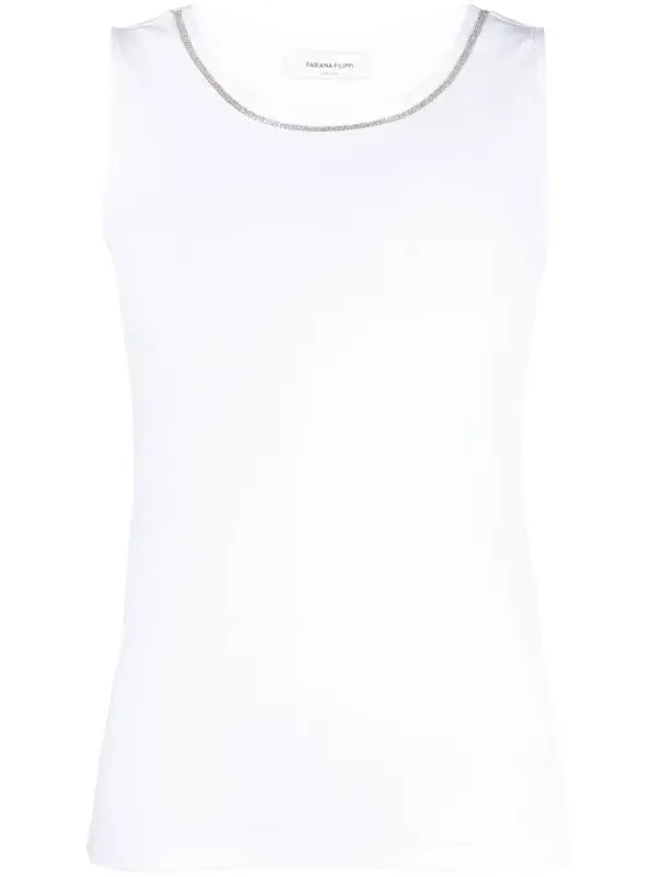 Fabiana Filippi Ball-chain Trim Tank Top