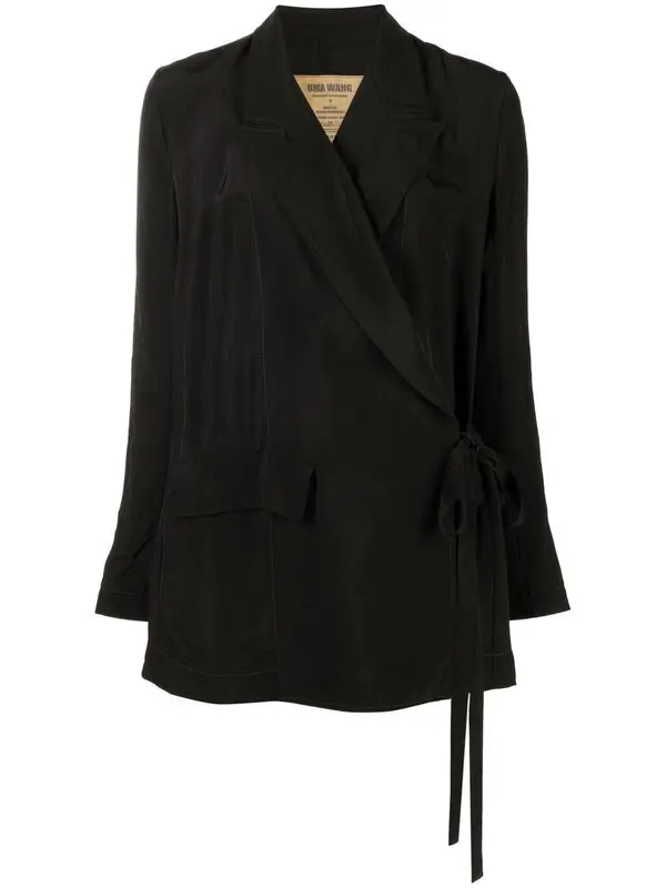 UMA WANG Peak-lapels Tie-waist Blazer